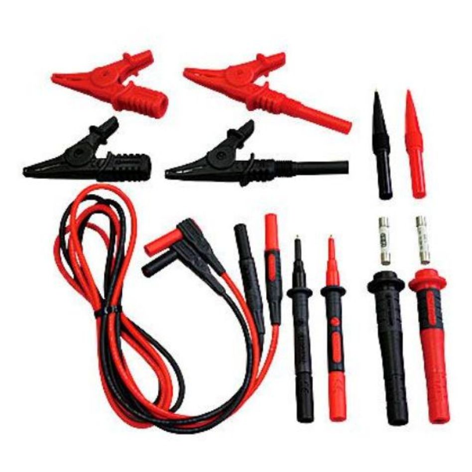 Kyoritsu 07156BT000 Kit de cables de prueba con fusibles, clavijas de ...